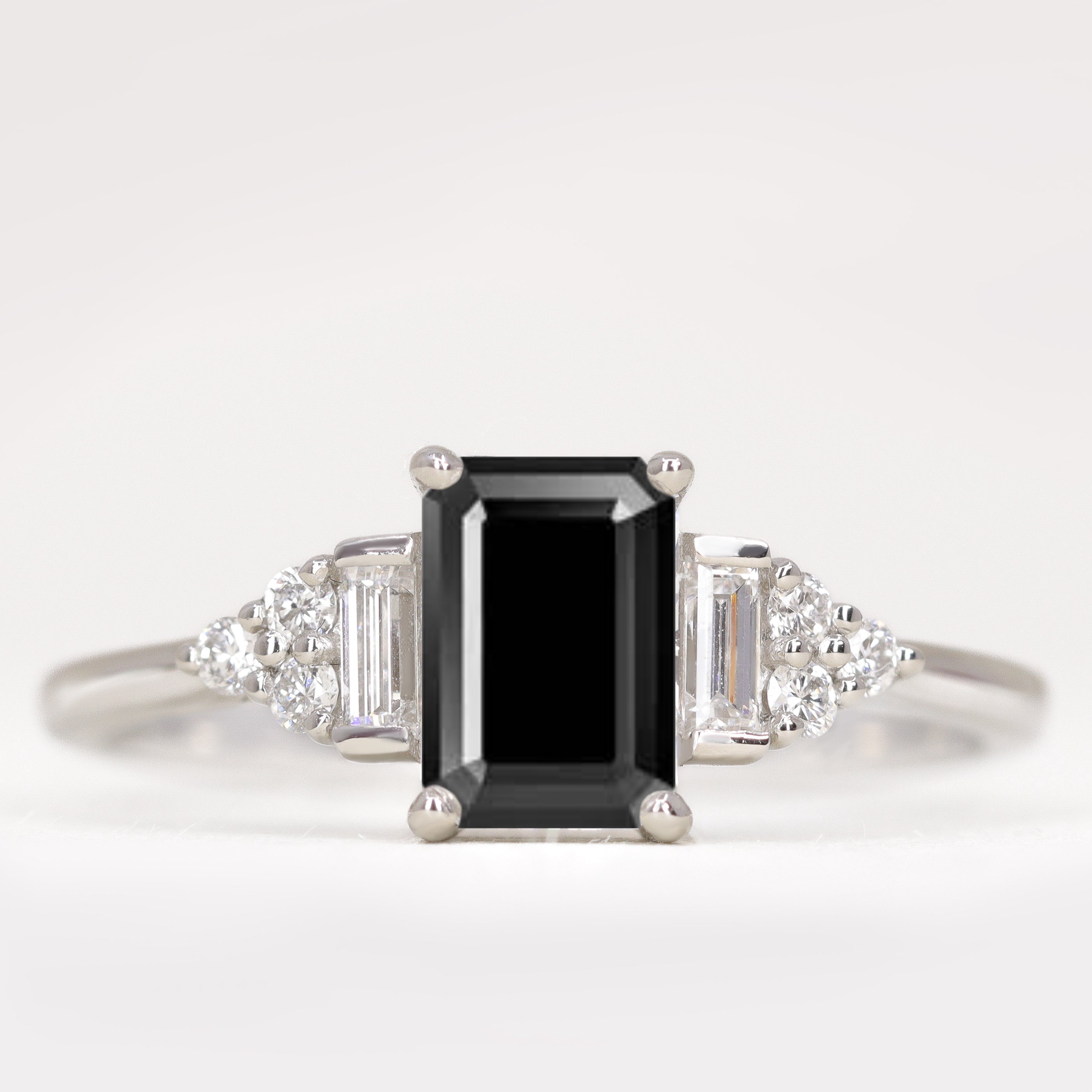 Arden Customisable Emerald Cut Art Deco Engagement Ring
