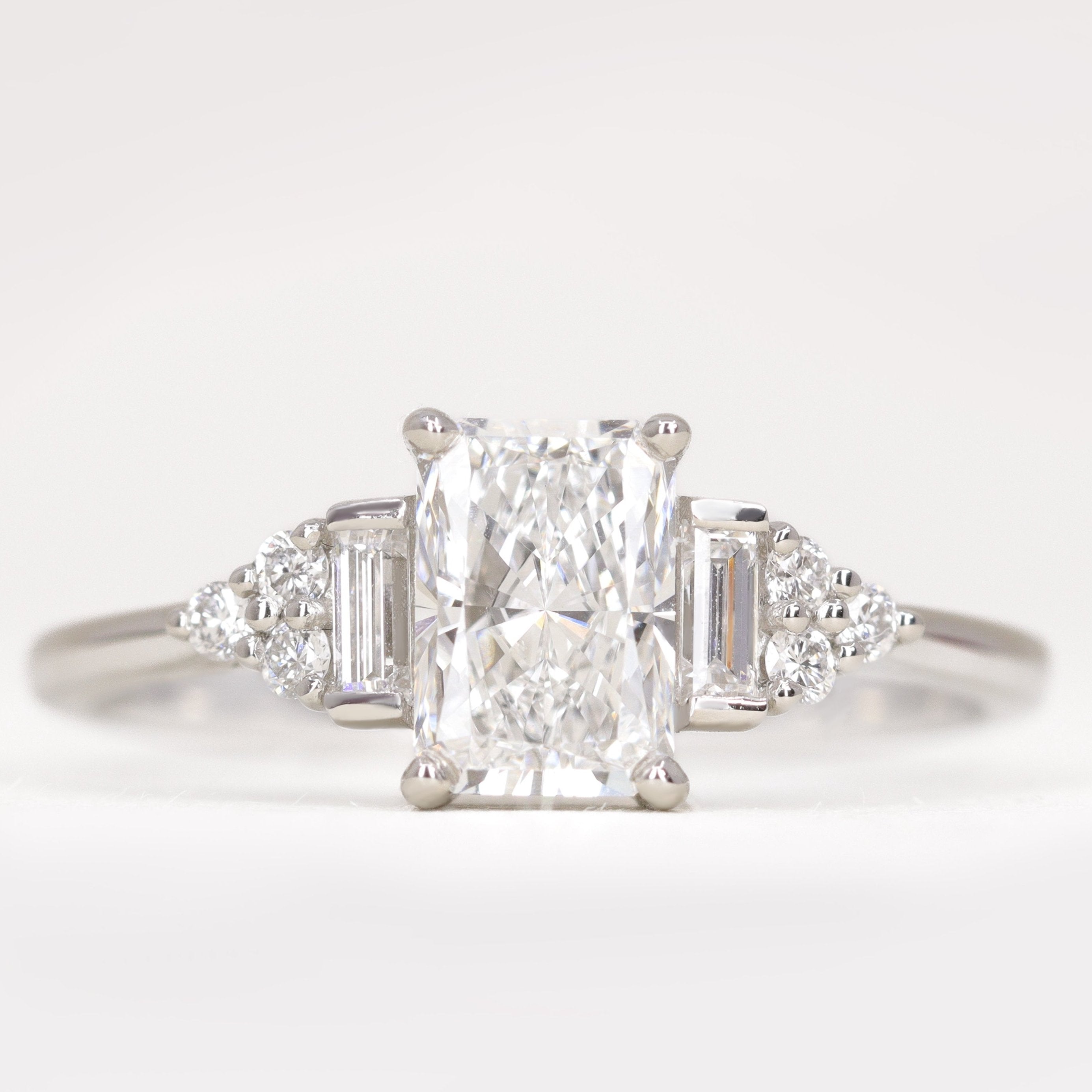 Arden - Radiant Cut Art Deco Engagement Ring – Jessica Flinn Fine Jewellery