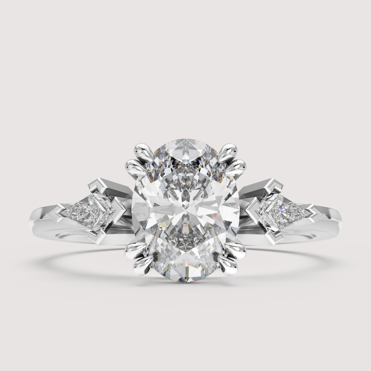 Dahlia - Oval Cut Trilogy Engagement Ring – Jessica Flinn Fine Jewellery
