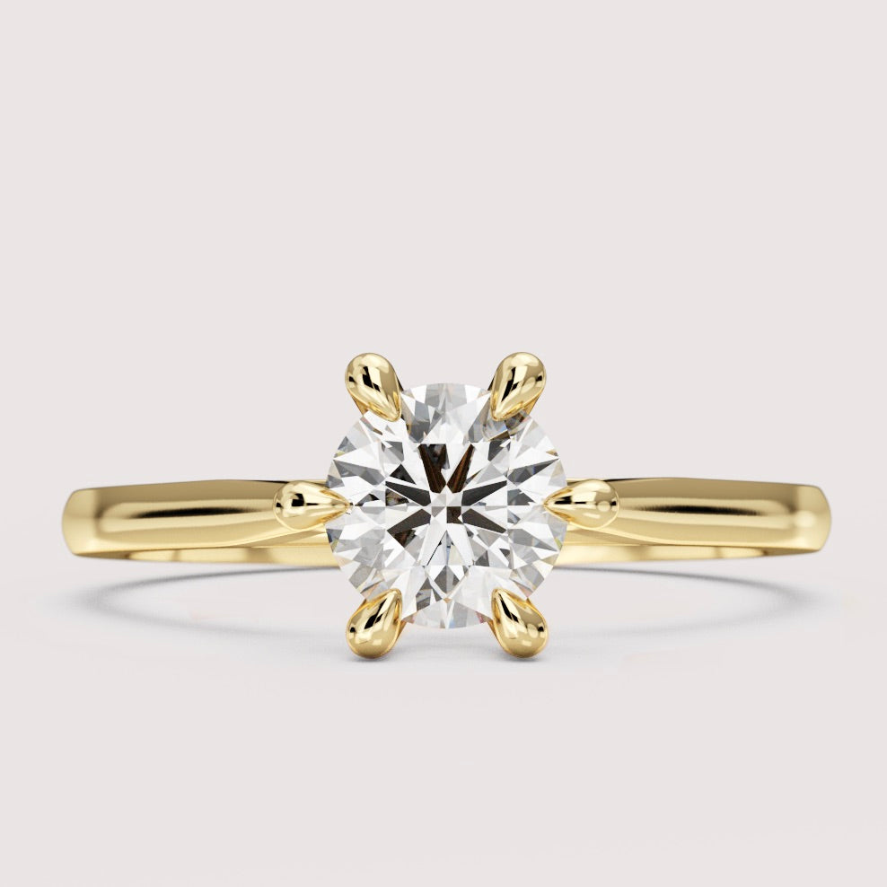 Heidi - Round Cut 0.60ct Hidden Diamond Solitaire Engagement Ring ...